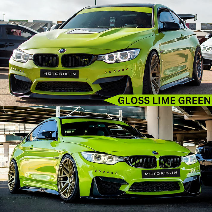 Motorik Gloss Lime Green Car Wrap – Motorik Detailing