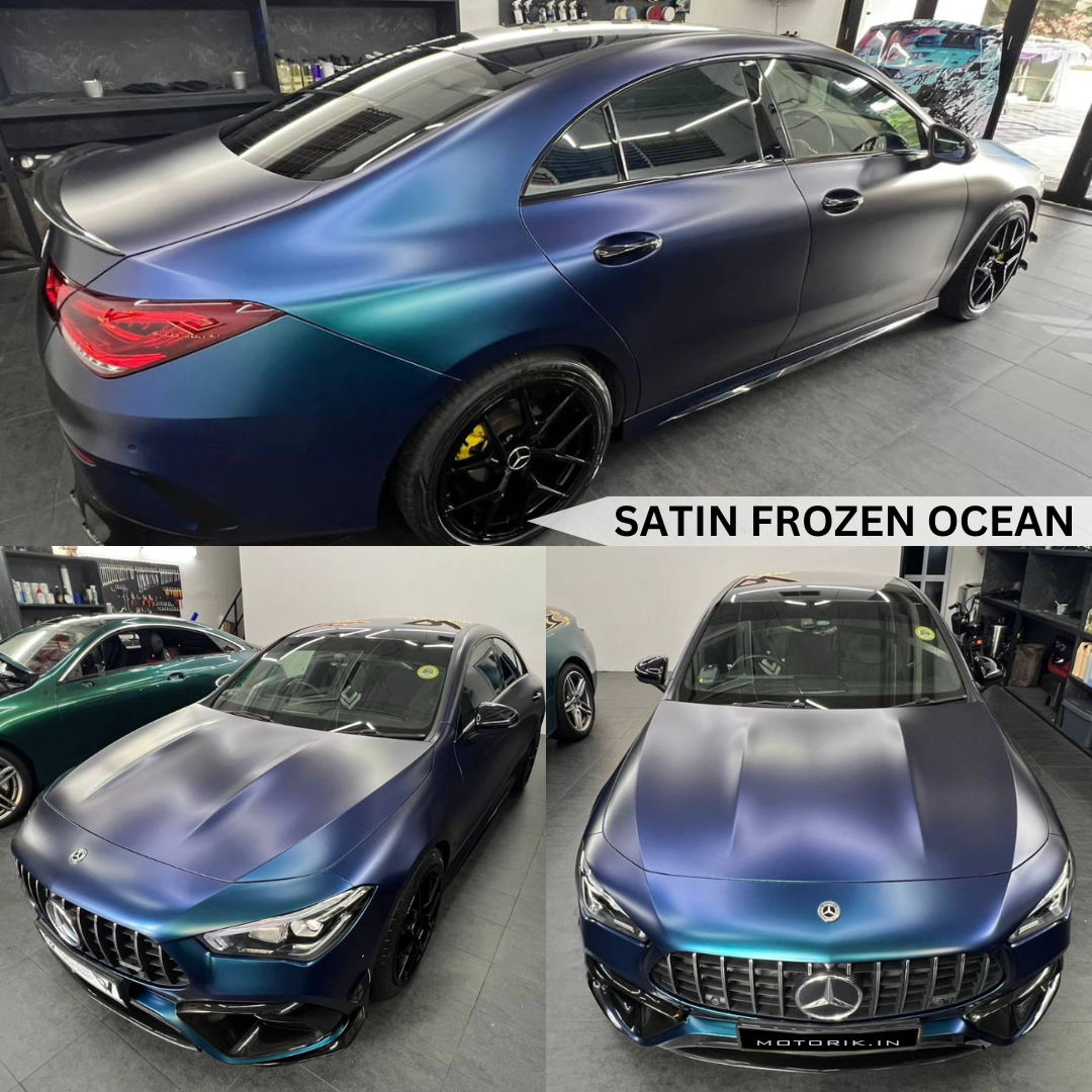 Satin Frozen Ocean Blue Wrap – Sleek Matte Satin Finish | Premium Wrap ...