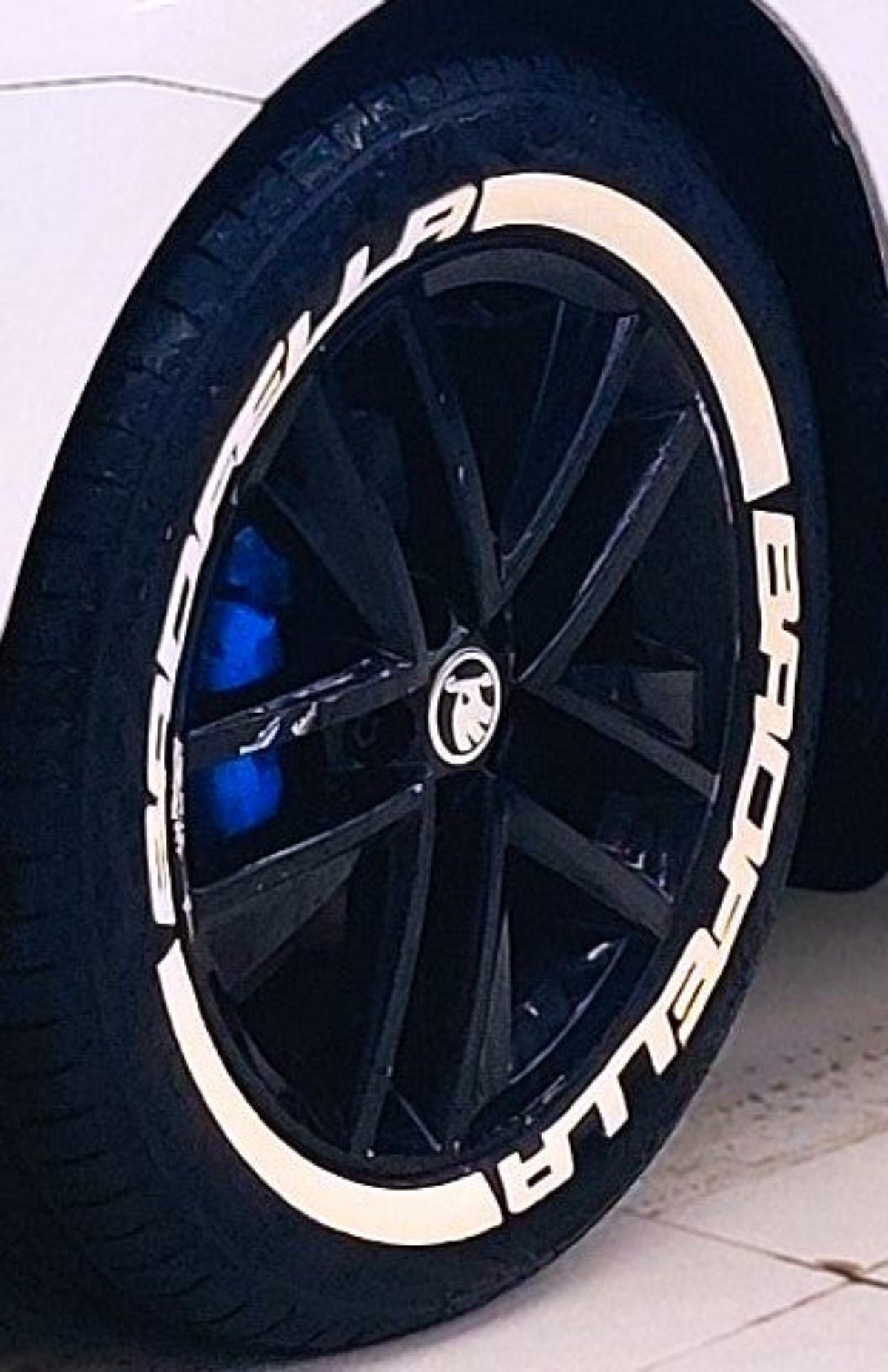 BADFELLA 3D Rubber Tyre Stickers for 14" to 18" Wheels | Motorik Detailing