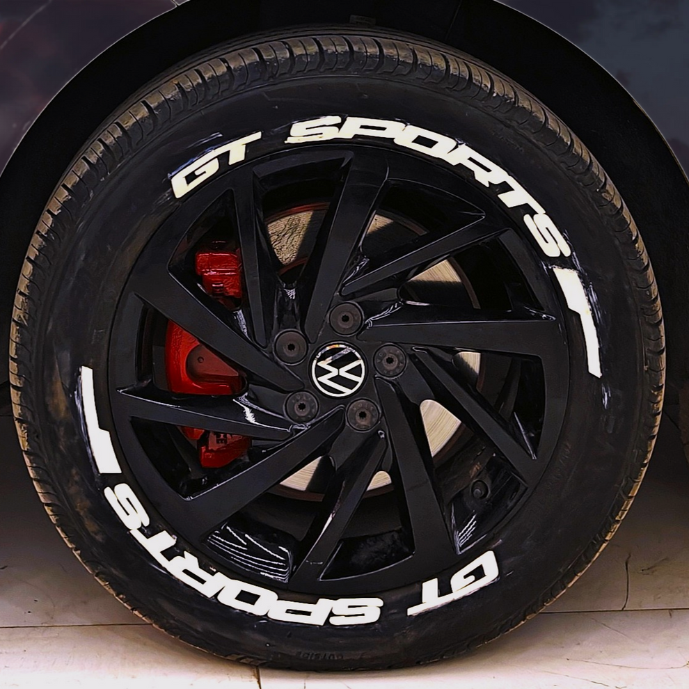 3D GT Sports Tire Stickers Kit for 14''-18'' Wheels | Motorik Detailing